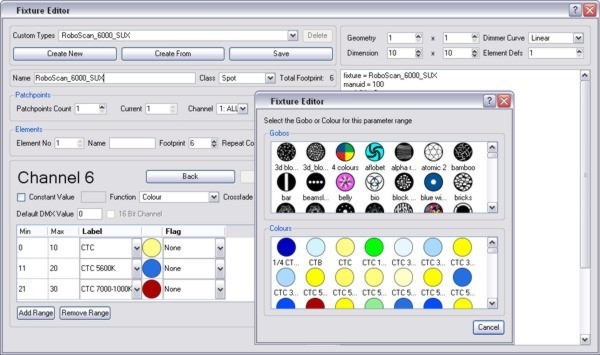 Setup - Fixture editor