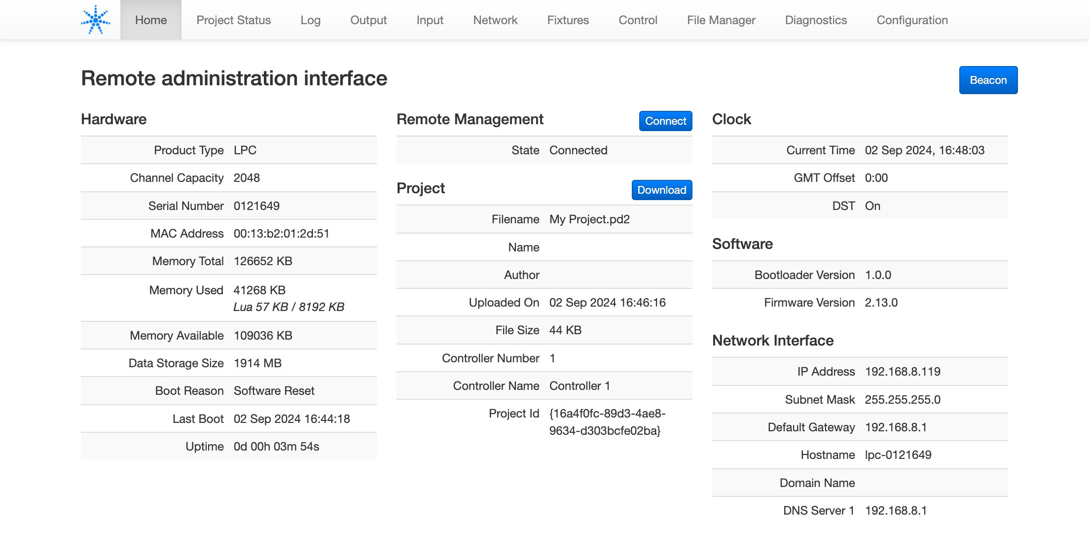 Default Web Interface